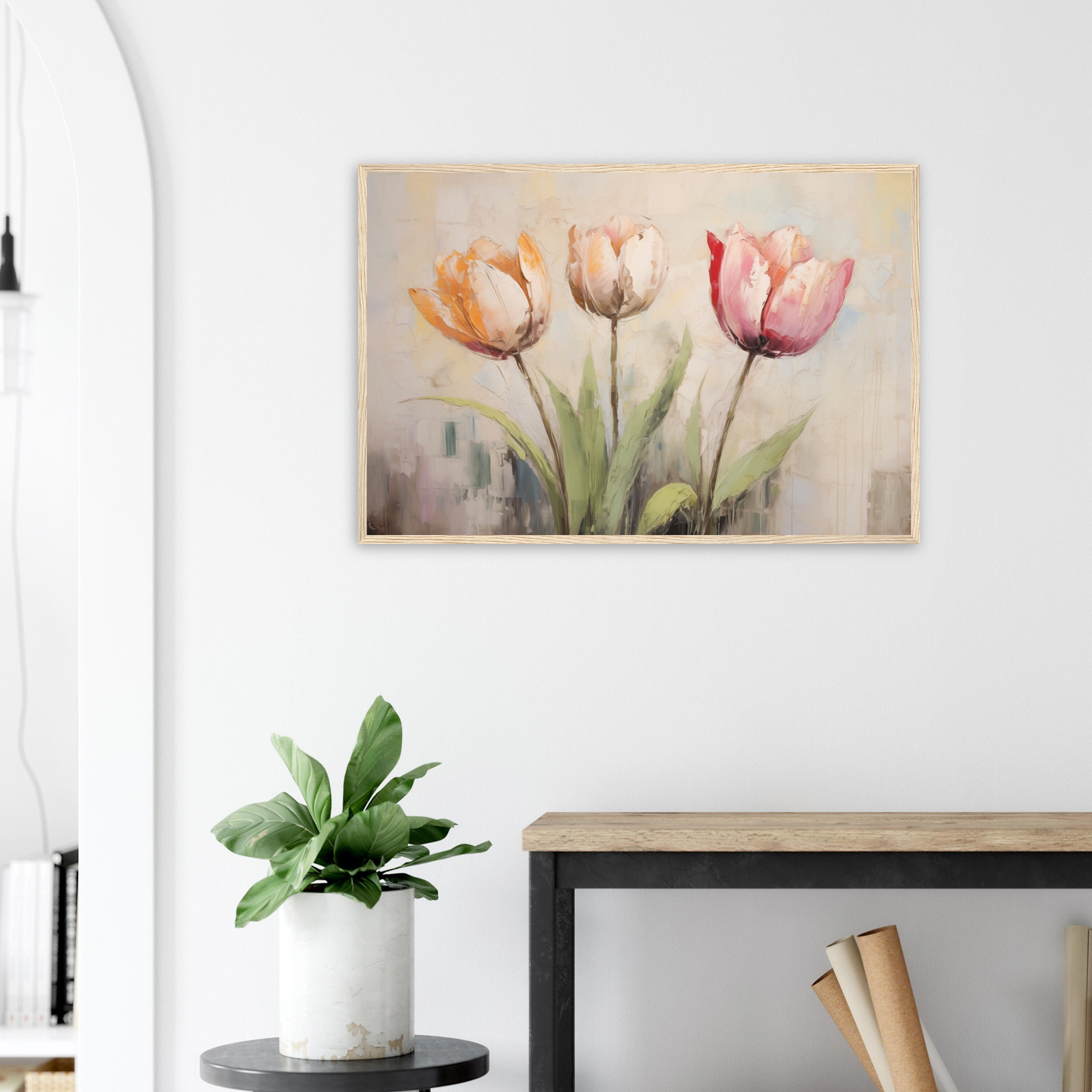 TULIP WALL ART Tulip Trio Wall Art, Home Decor Wall Art, Wall Decor Poster, Framed Wall Art ...