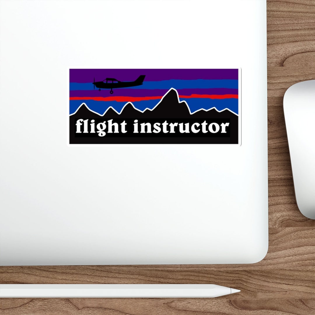 Flight Instructor Mountain Sticker - Etsy