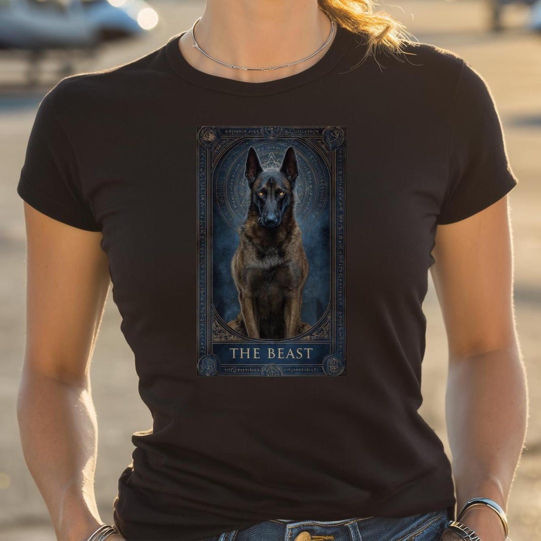 Malinois Tarot Card Shirt Maligator Dog T Shirt Belgian Malinois ...