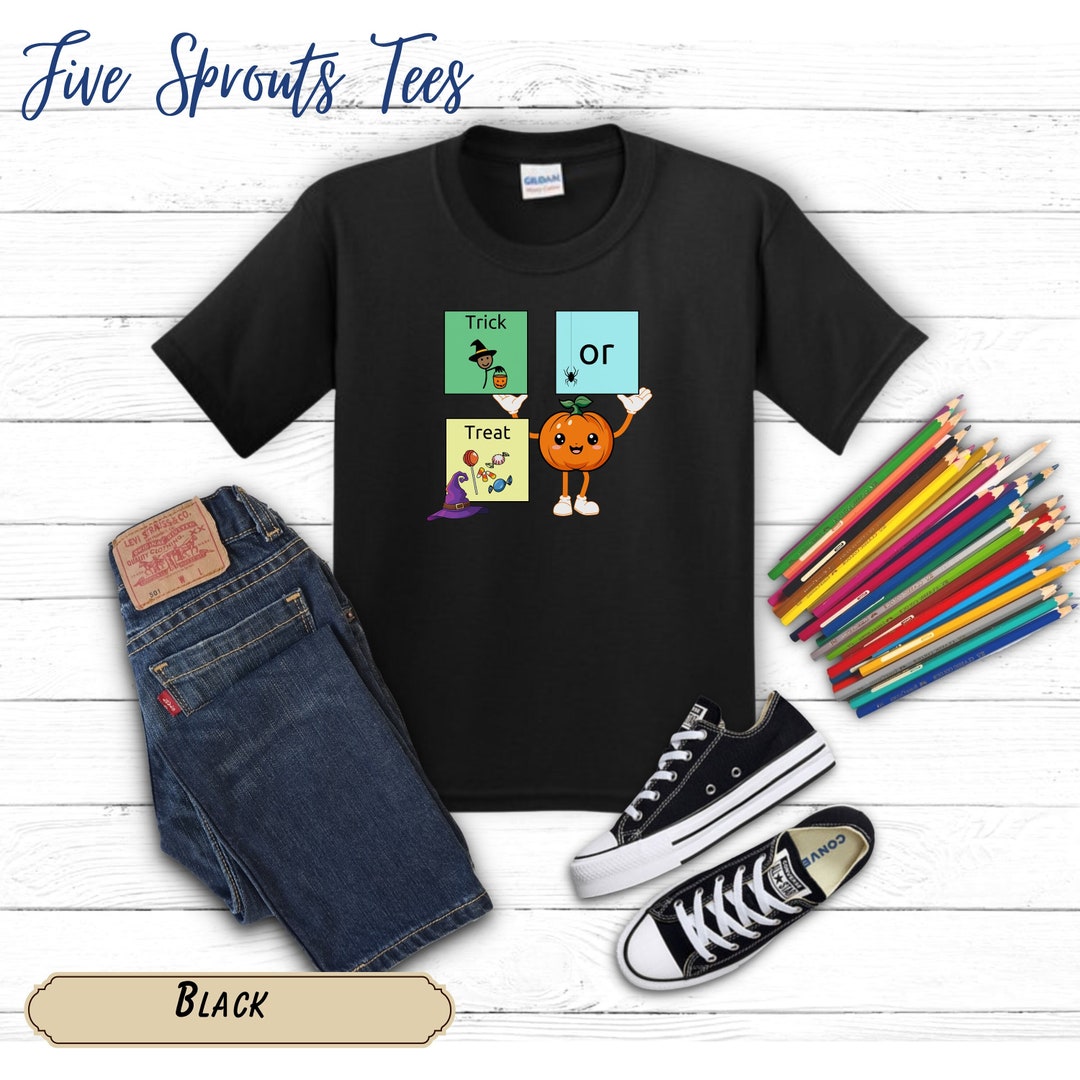 Kids AAC Trick or Treat T Shirt Halloween Verbal Disability Youth ...
