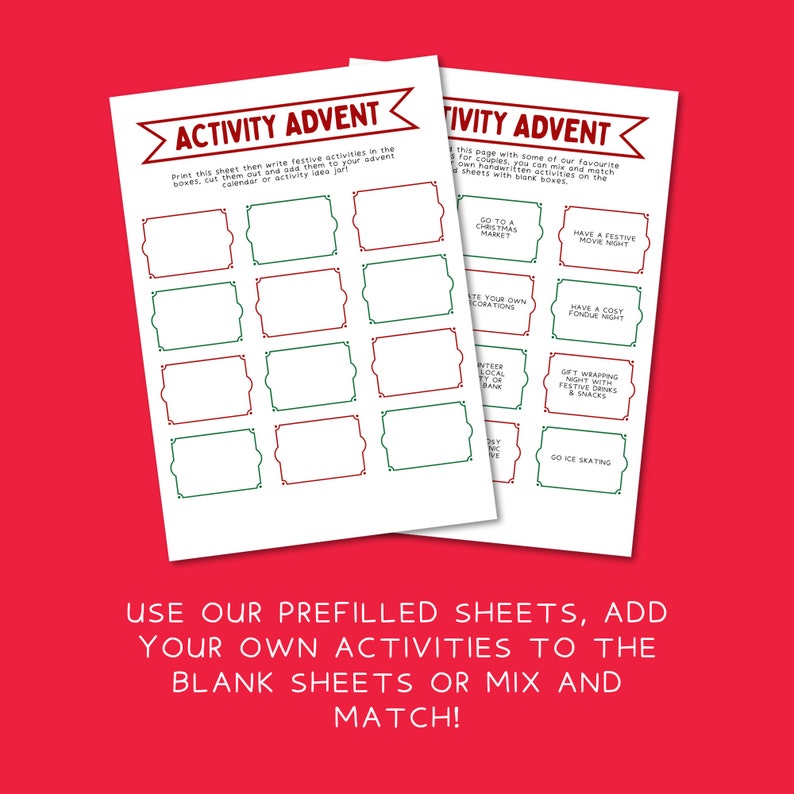 Printable Christmas Activity Advent Calendar Children's Christmas ...