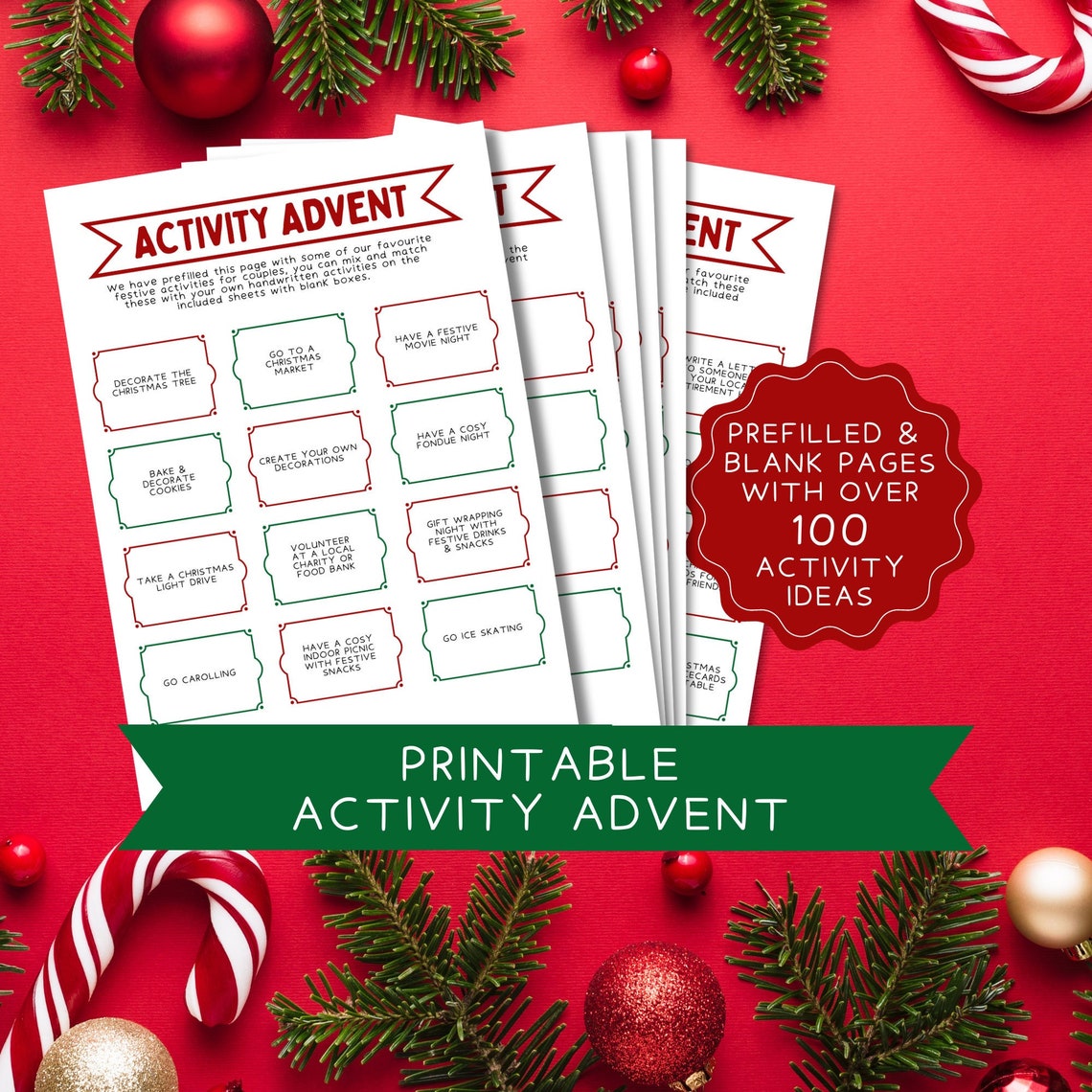 Printable Christmas Activity Advent Calendar Children's Christmas ...
