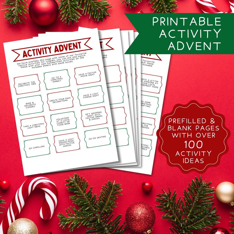 Printable Christmas Activity Advent Calendar Children's Christmas ...