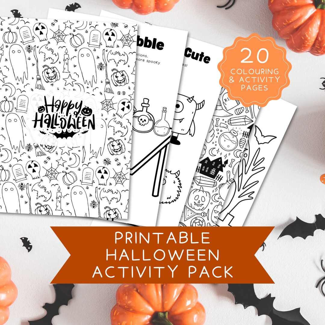 Kids Printable Halloween Activity Pack Children's Halloween Activities ...