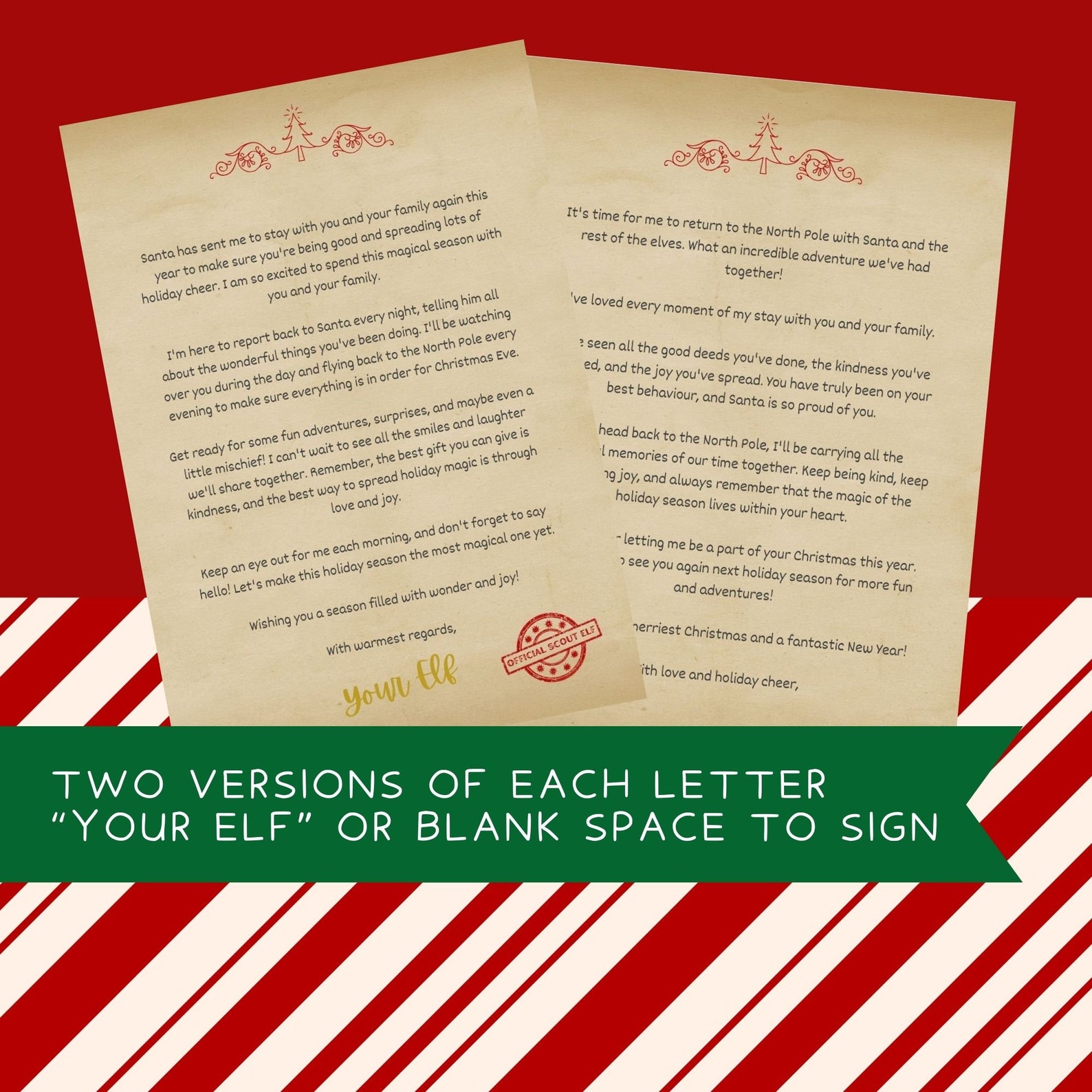 Printable Elf Activities Bundle, Elf Return Letter, Nice List ...