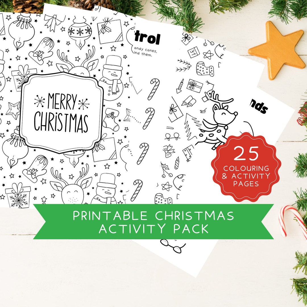 Kids Printable Christmas Activity Pack Children's Christmas Activities ...