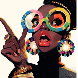 Pop Art Diva Illustration: Retro Fashion Print (digital Download) - Etsy