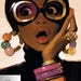 Glamorous Diva Art Print: Bold Makeup Illustration (PNG Digital ...