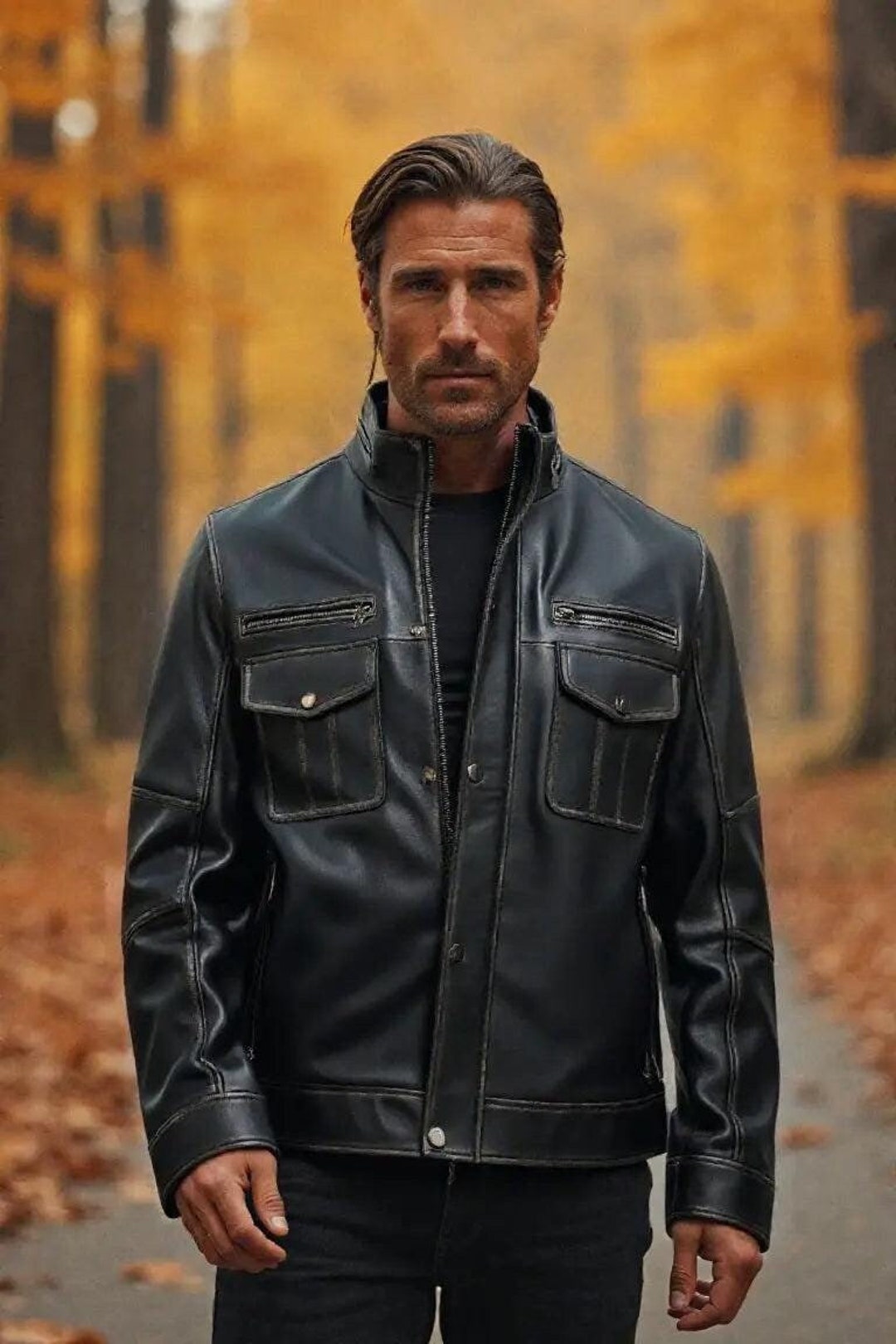 Mathis Vintage Leather Jacket - Etsy