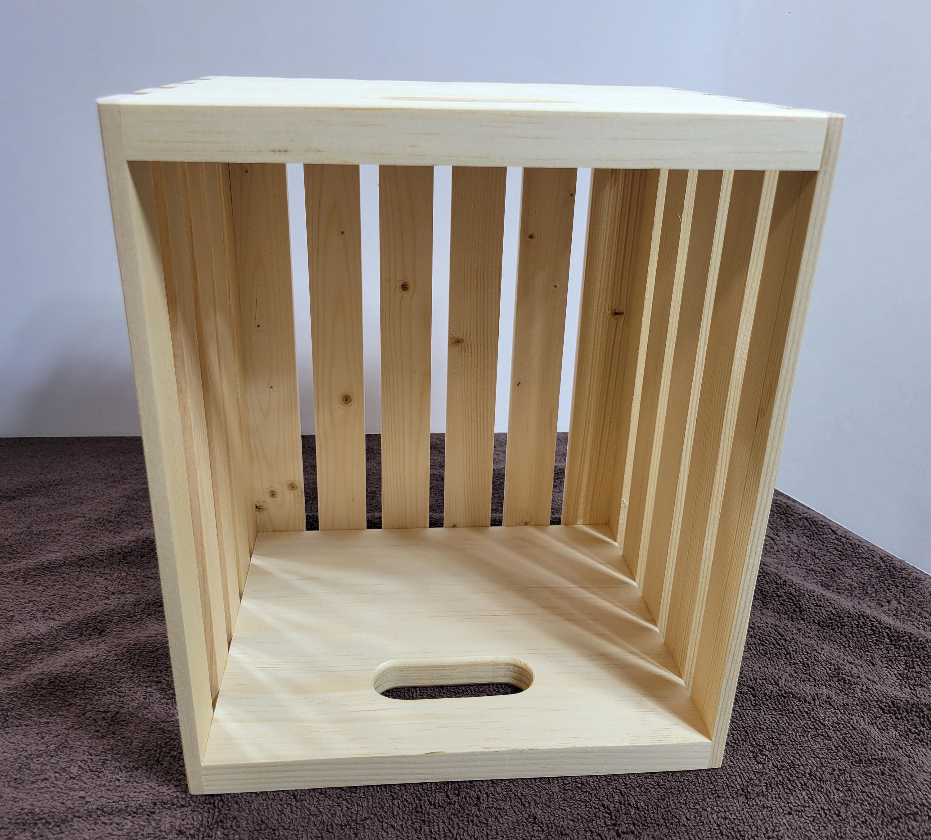 A Crate Box, Toy Crate Box, Stackable Crates, Unfinished Slat Box ...