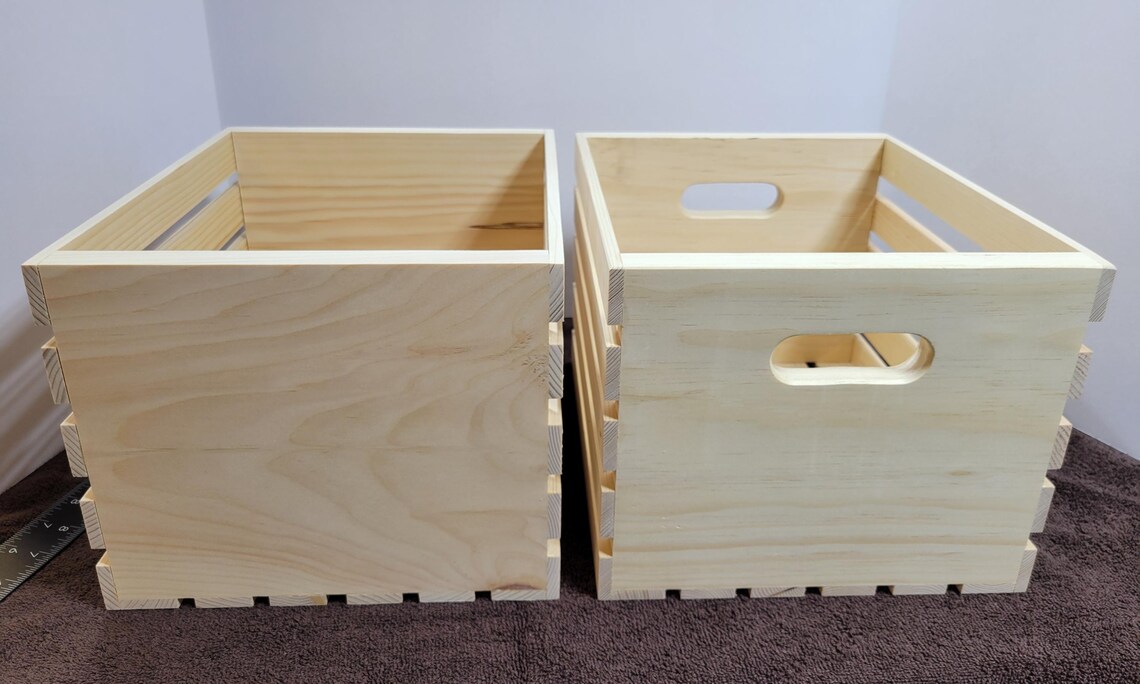 A Crate Box, Toy Crate Box, Stackable Crates, Unfinished Slat Box ...