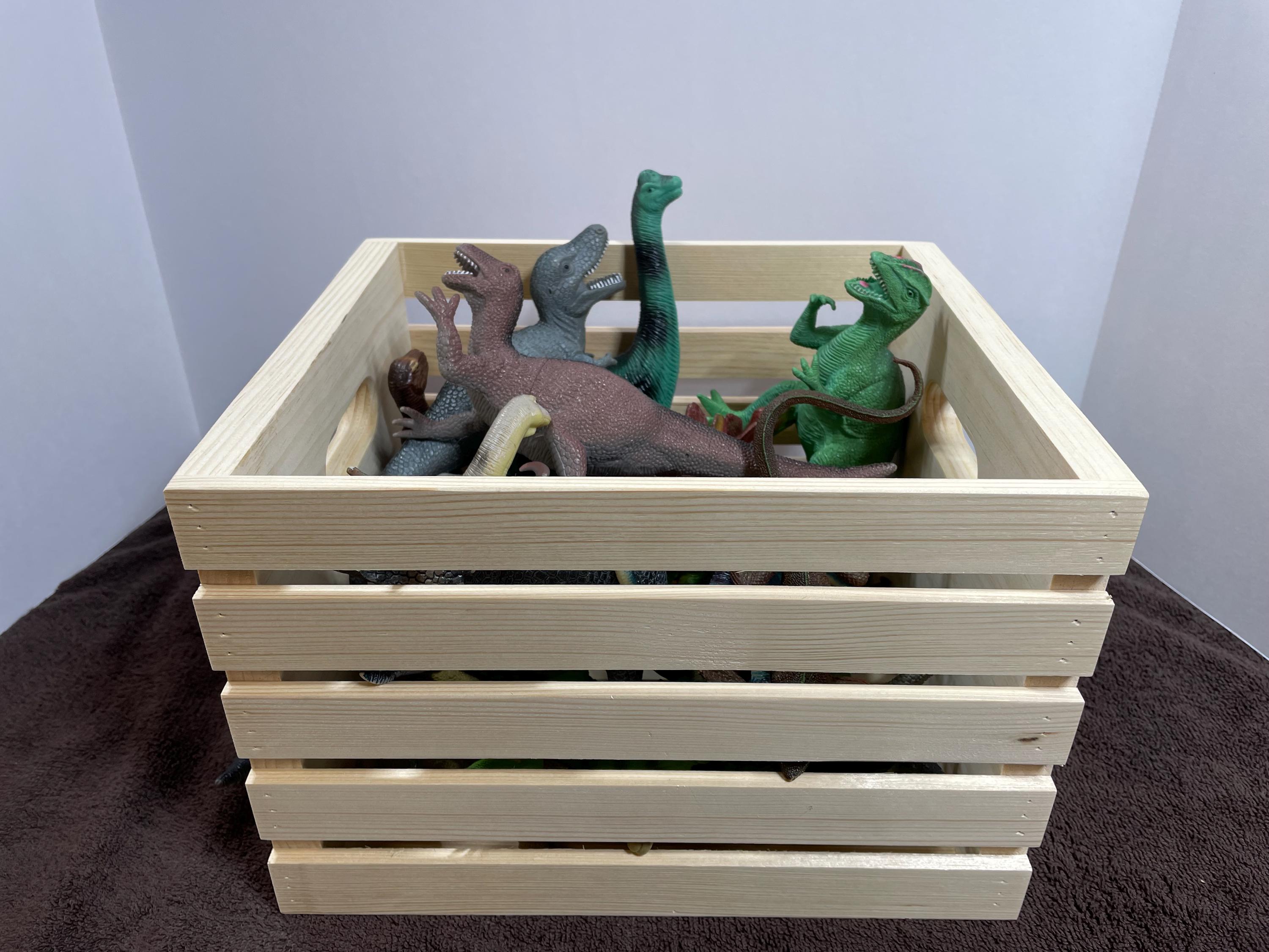 A Crate Box, Toy Crate Box, Stackable Crates, Unfinished Slat Box ...