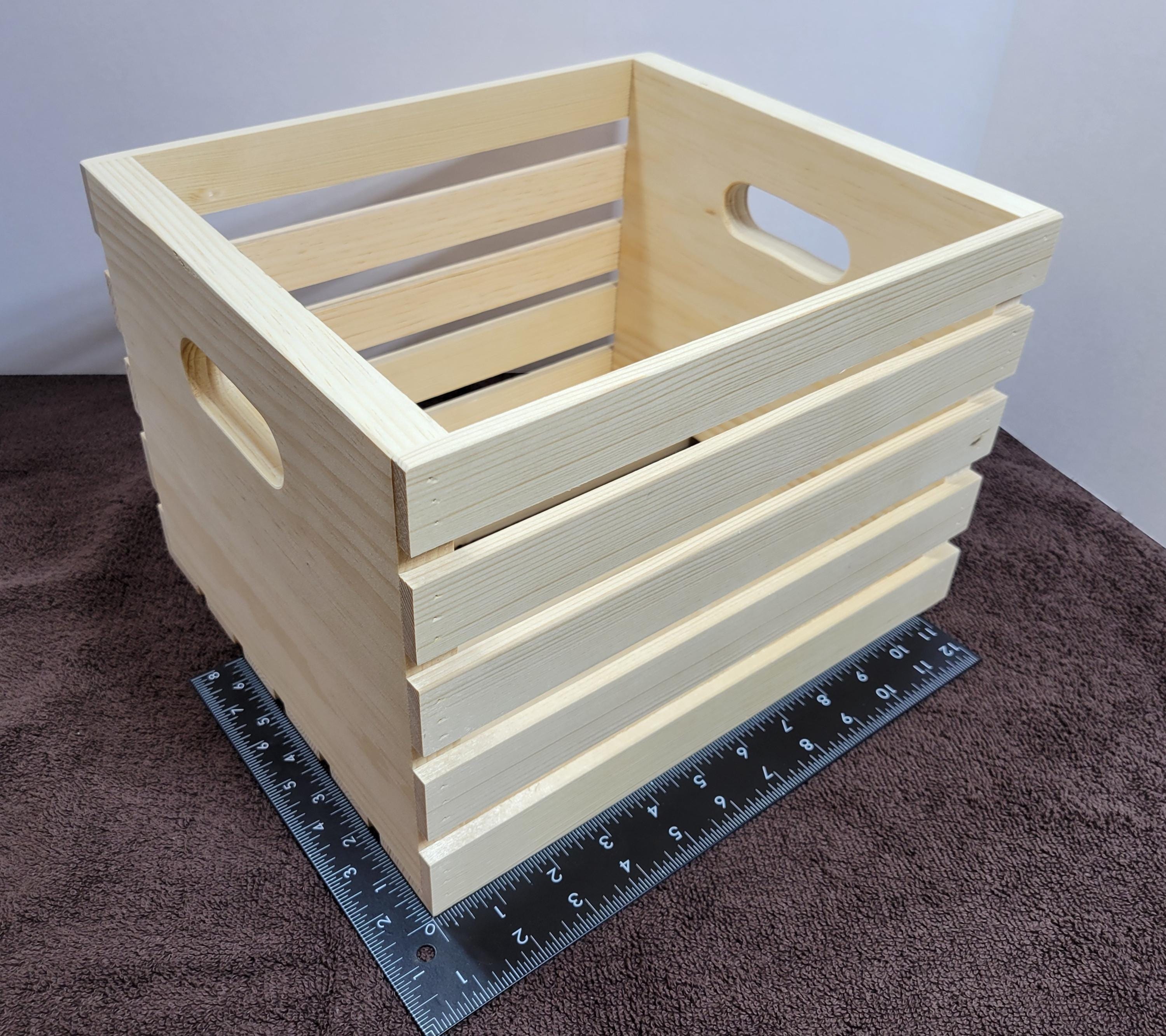 A Crate Box, Toy Crate Box, Stackable Crates, Unfinished Slat Box ...