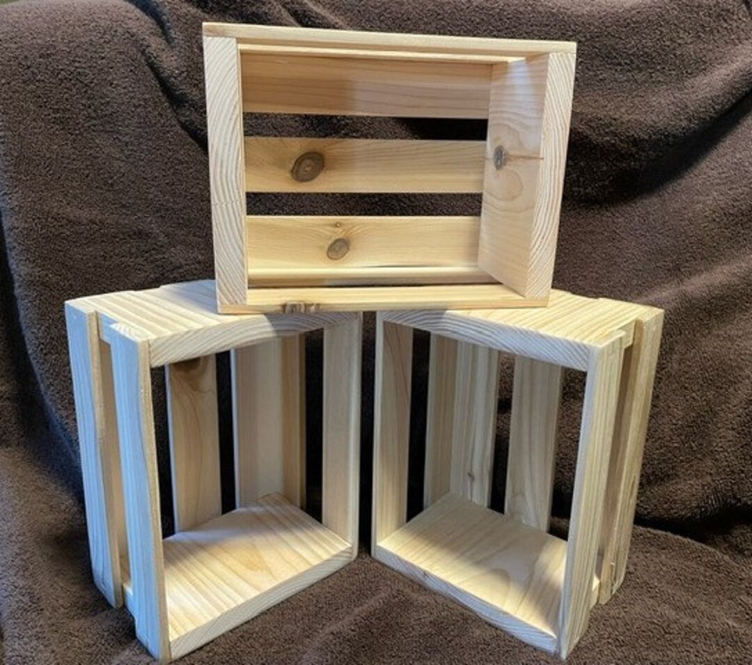 One 6x8x4 Unfinished Sanded Red Cedar Slats/pine End Boxes. Slat Box ...