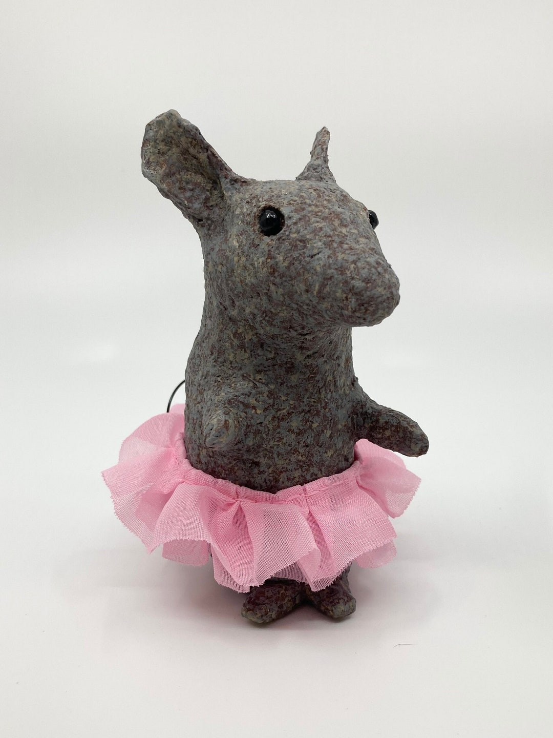 Ballerina Paper Mache Mouse Mouse Sculpture, Paper Mache Animal, Animal ...