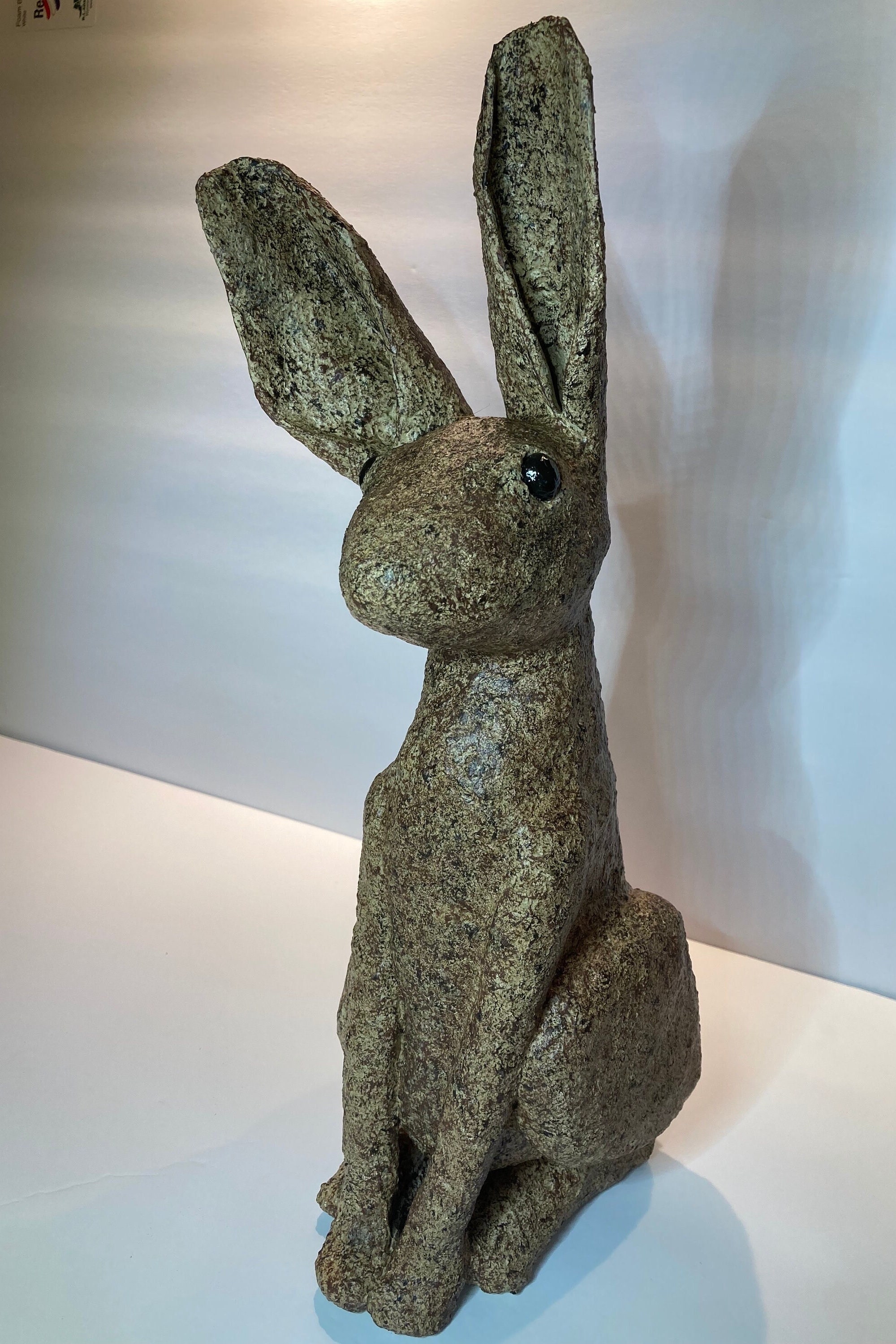 Paper Mache Rabbit Large Rabbit Sculpture, Paper Mache Animal, Animal ...