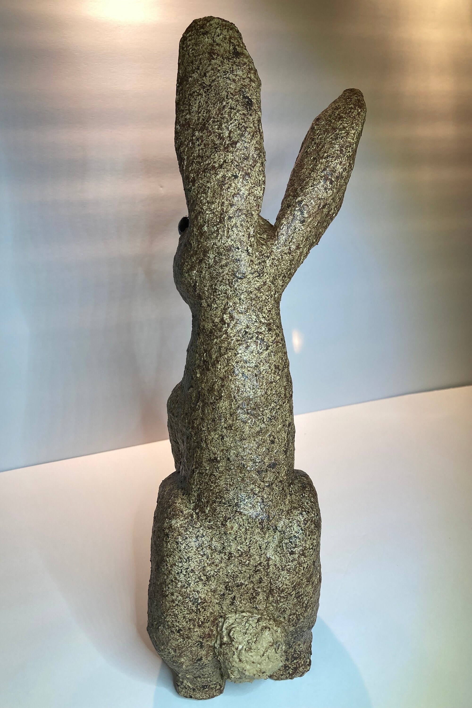 Paper Mache Rabbit Large Rabbit Sculpture, Paper Mache Animal, Animal ...