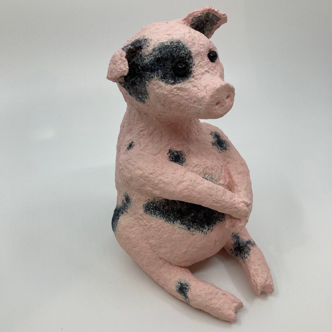 Paper Mache Pig Sculpture, Paper Mache Animal, Animal Sculpture - Etsy