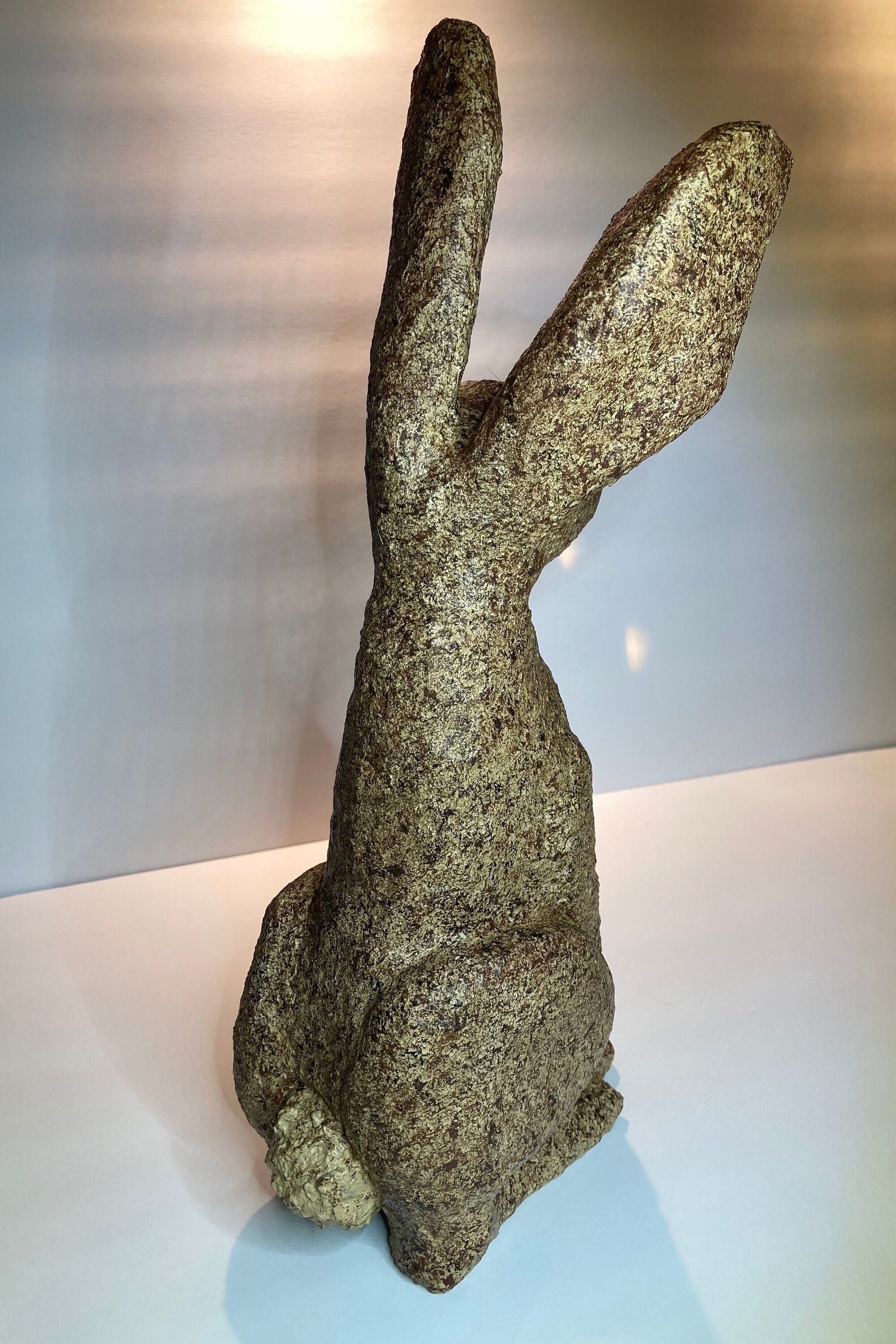 Paper Mache Rabbit Large Rabbit Sculpture, Paper Mache Animal, Animal ...