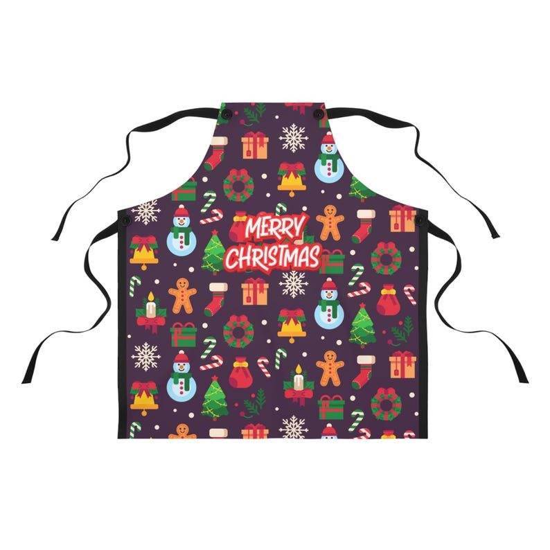 Merry Christmas Cooking Apron for Men and Women With Darling Christmas ...