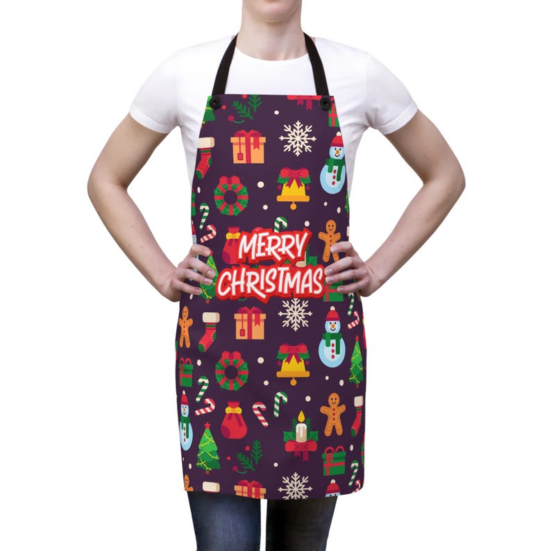 Merry Christmas Cooking Apron for Men and Women With Darling Christmas ...