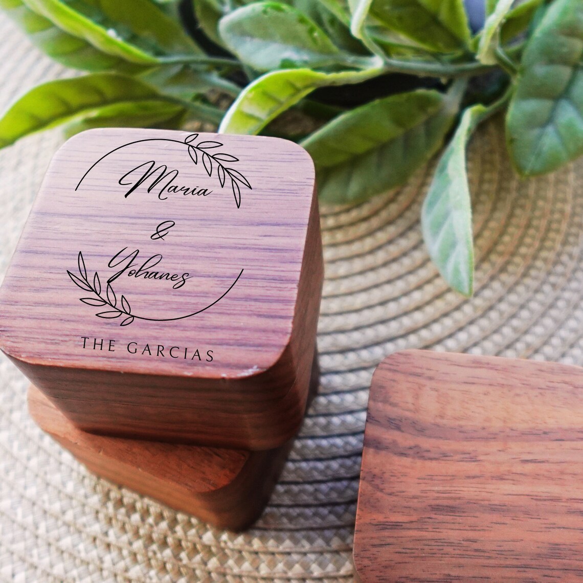 Custom Engagement Ring Box, Personalized Wedding Ring Box, Custom Wood ...