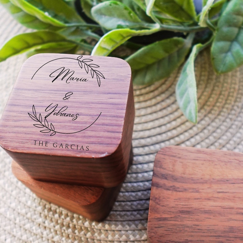 Custom Engagement Ring Box, Personalized Wedding Ring Box, Custom Wood ...
