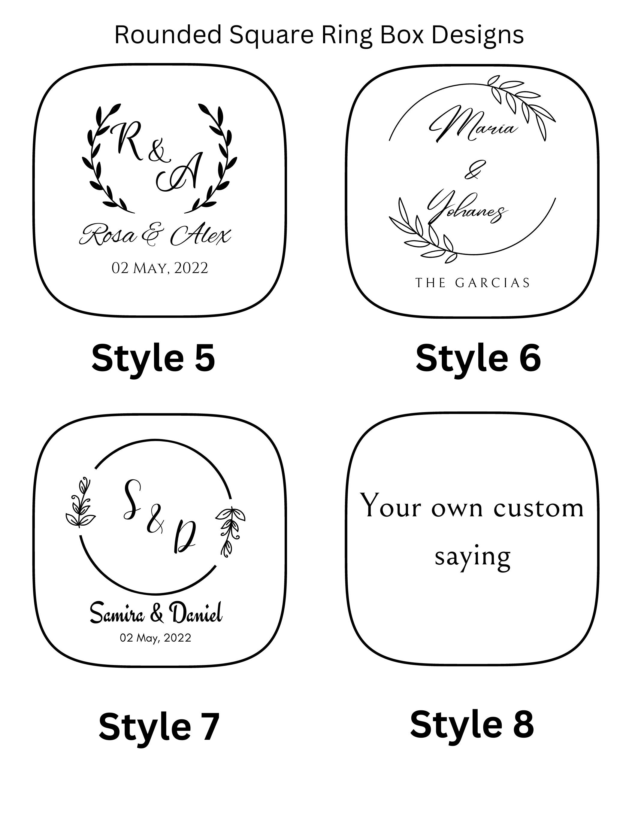 Custom Engagement Ring Box, Personalized Wedding Ring Box, Custom Wood ...