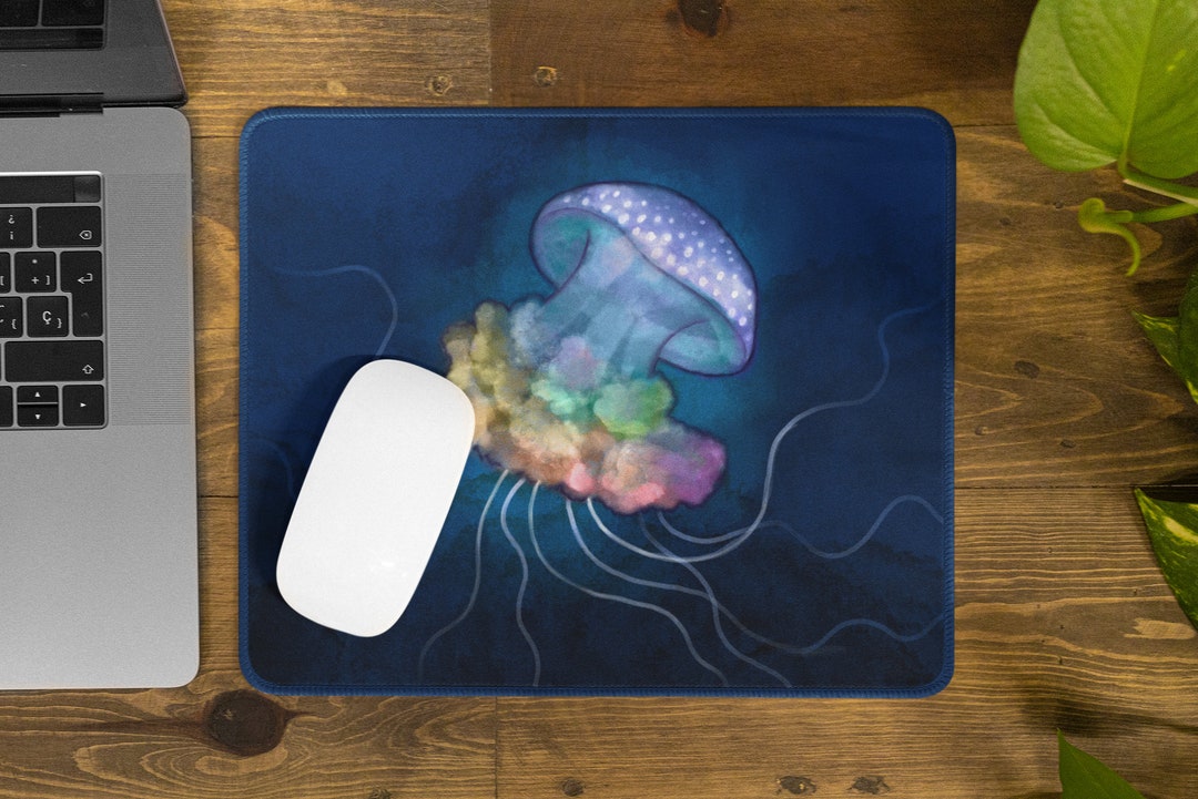 White Jellyfish Mouse Pad, Sea Life, Ocean Life, Mouse Pad, Jellyfish ...