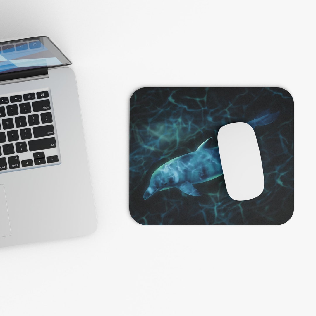 Dolphin Mouse Pad, Deep Blue Sea Mousepad, Mouse Pad, Dolphin Mousepad ...