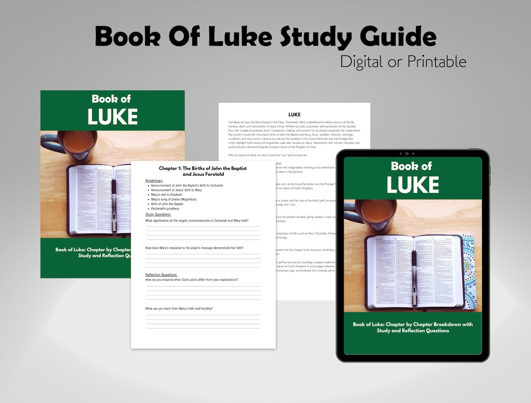 Book of Luke Study Guide - With Study & Reflection Questions for Each ...
