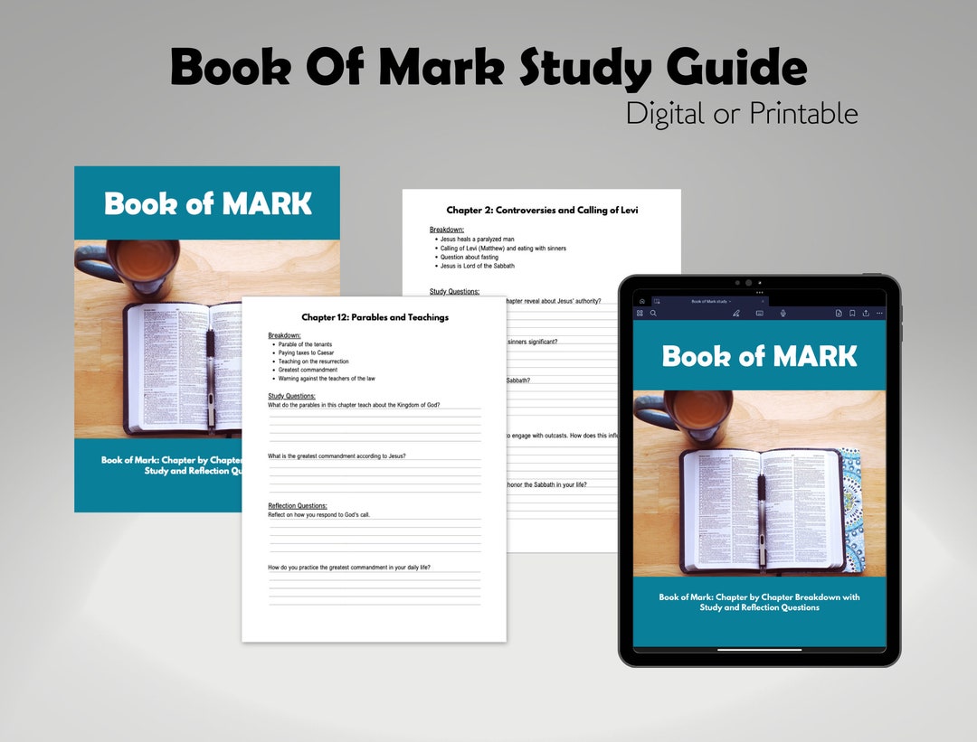 Book of Mark Study Guide - With Study & Reflection Questions for Each ...