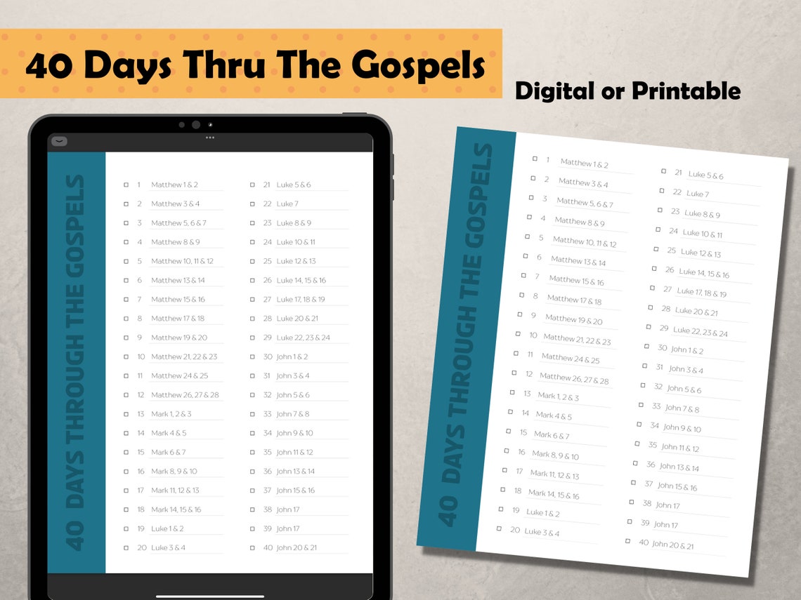 40 Days Through the Bible Reading Plan / With Links to Read Scripture ...