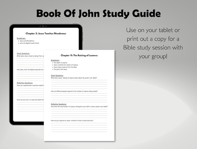 Book of John Study Guide - With Study & Reflection Questions for Each ...