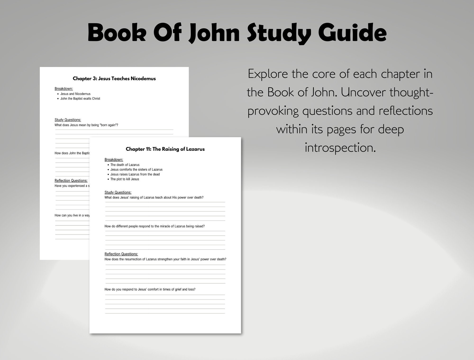 Book of John Study Guide - With Study & Reflection Questions for Each ...
