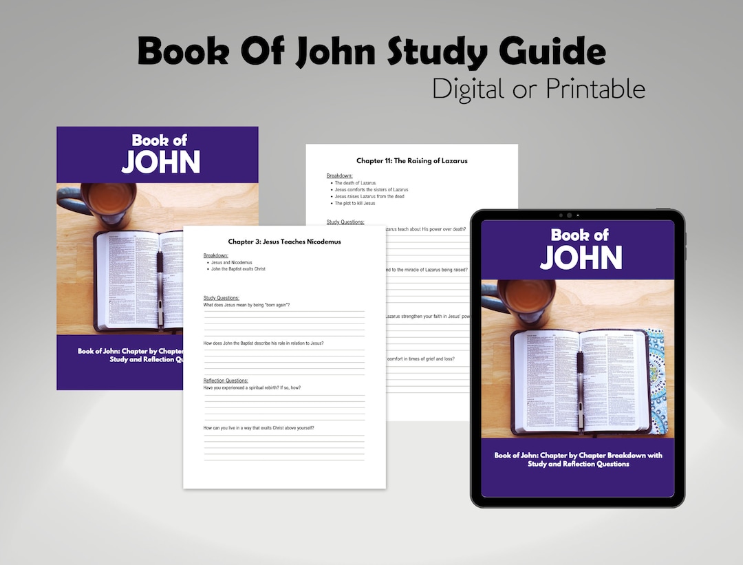 Book of John Study Guide - With Study & Reflection Questions for Each ...