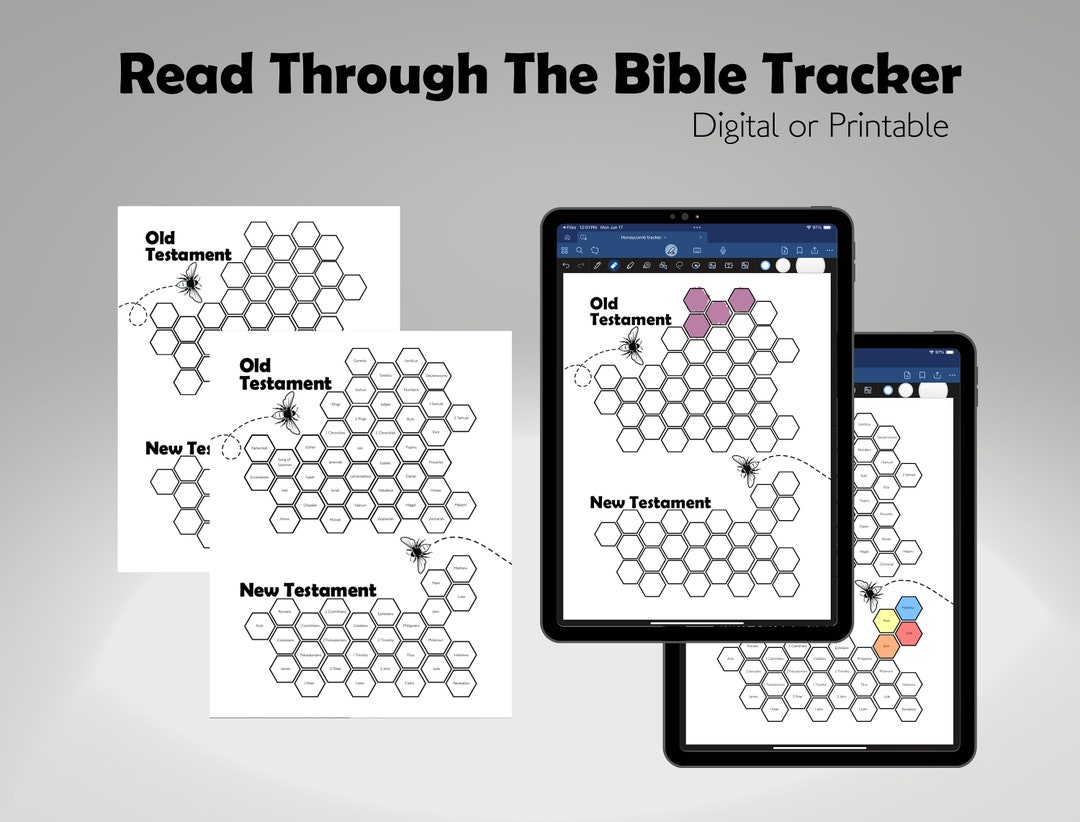 Honeycomb Bible Reading Tracker - Digital or Printable PDF - Etsy