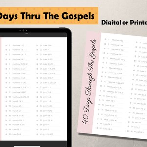 40 Days Through the Bible Reading Plan / With Links to Read Scripture ...