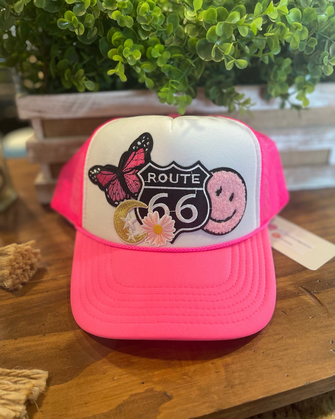 Patched Trucker Hat Route 66 - Etsy
