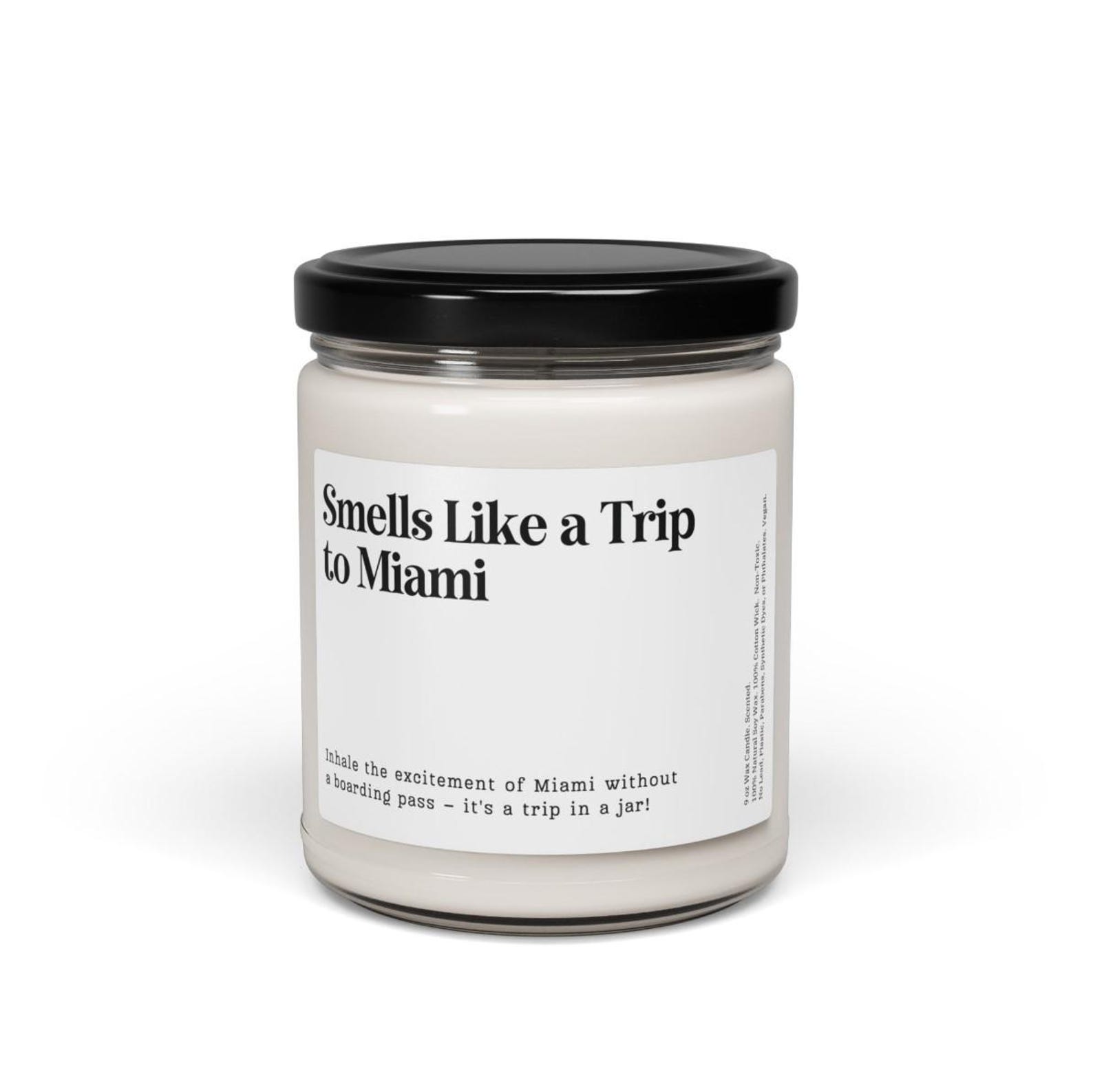 Smells Like a Trip to Miami Candle, Customizable Miami Candle, Surprise ...