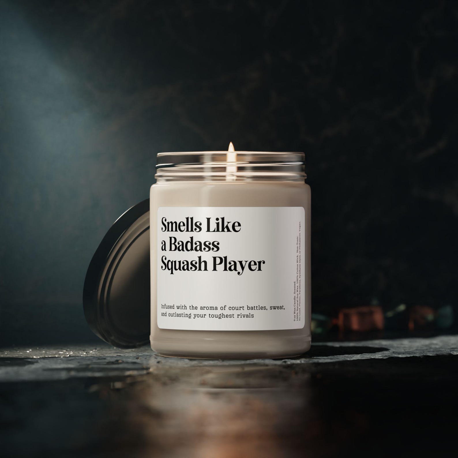 Squash Player Gift Customized Candle, Smells Like Badass Squash Player ...