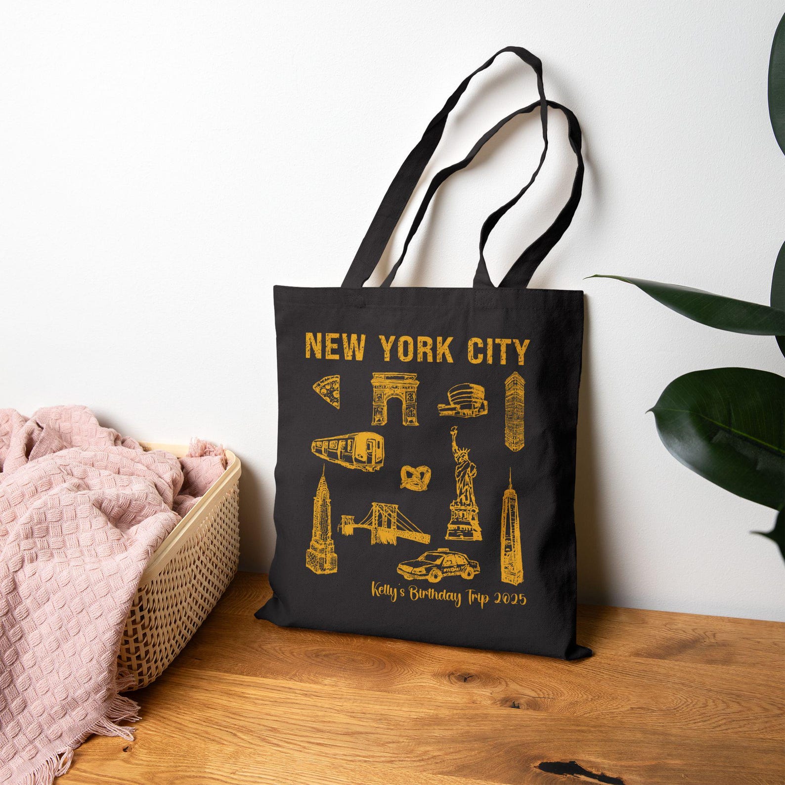 Customizable New York City Tote Bag, Personalized New York Gift, NYC ...