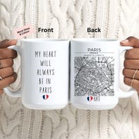 PARISIAN ELEGANCE White 15oz Ceramic Mug, Paris, France, Coffee, Tea ...