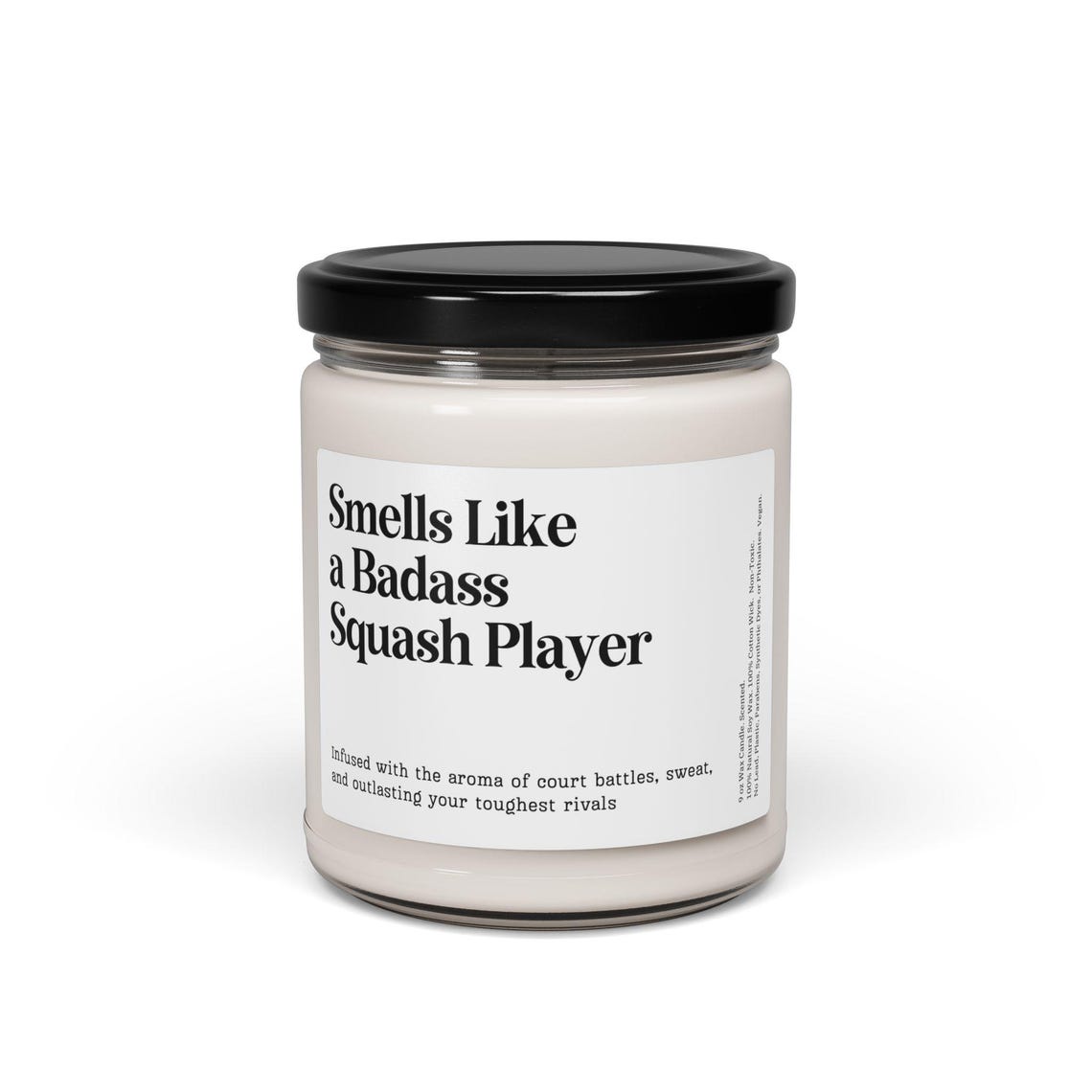 Squash Player Gift Customized Candle, Smells Like Badass Squash Player ...