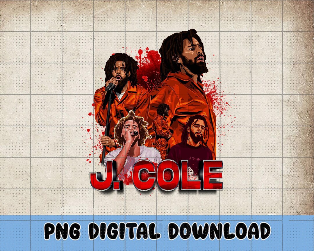 J. COLE Png, J. COLE T-shirt Design. PNG Digital Instant Download 300 ...