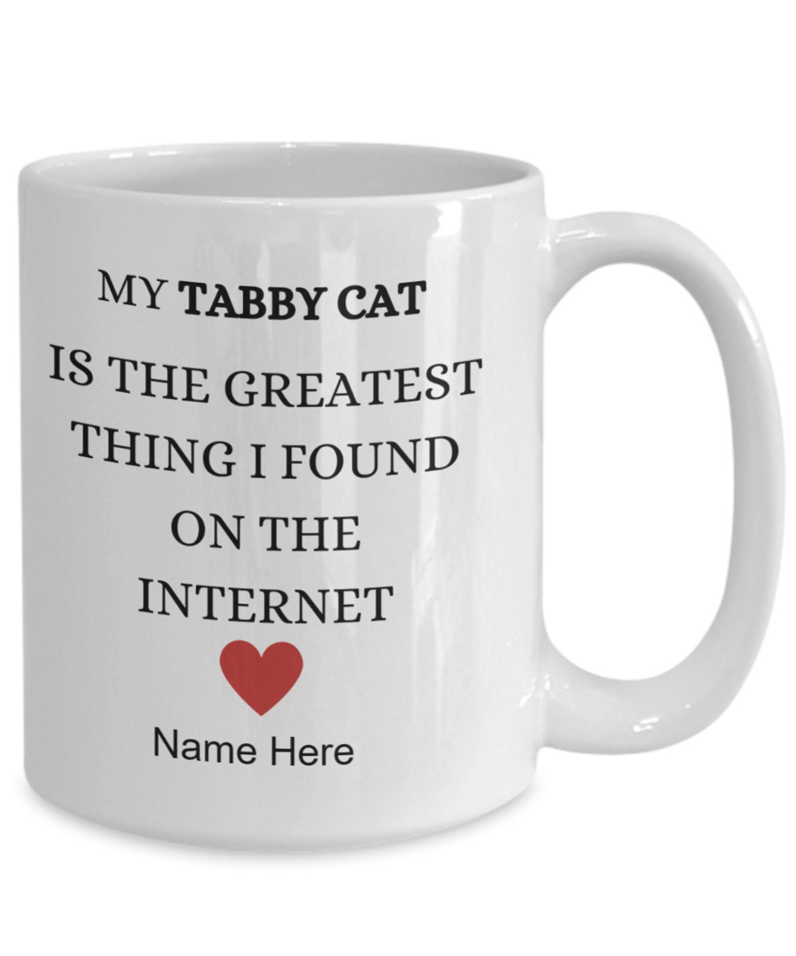 Tabby Cat Mug, Cat Mom Gift, Cute Pet Coffee Cup, Tabby Lover Gift ...