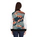 Women's Koi Fish Print Bomber Jacket, Asian-inspired Outerwear ...