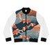 Women's Koi Fish Print Bomber Jacket, Asian-inspired Outerwear ...