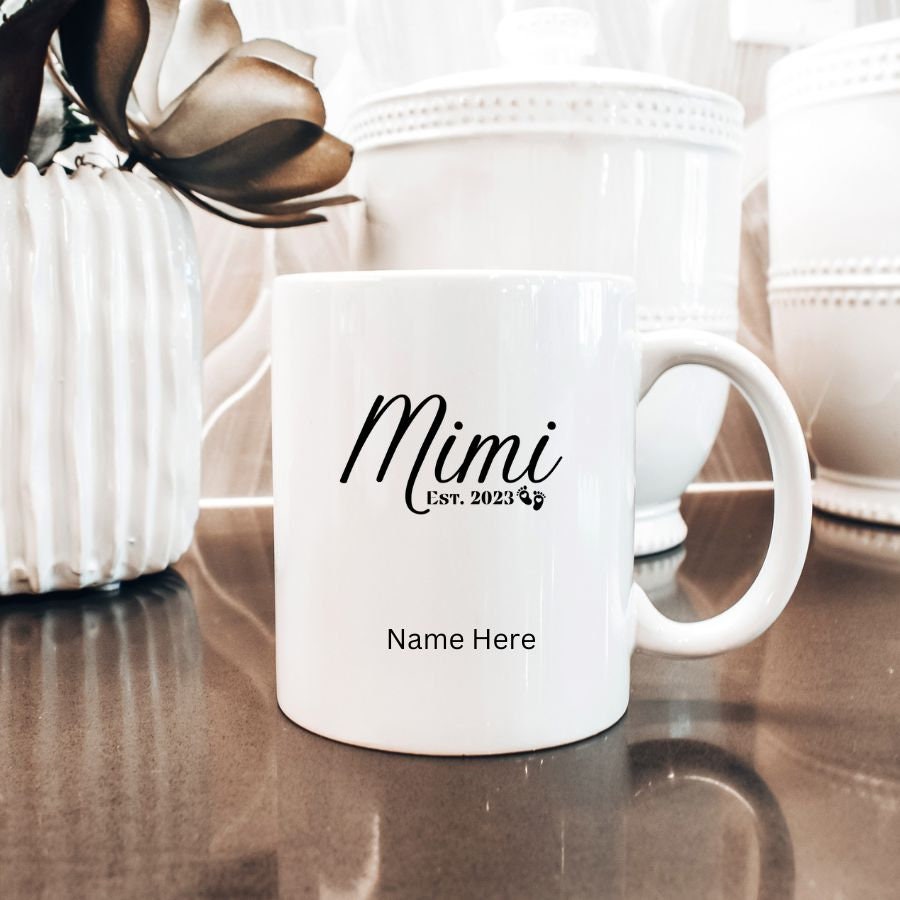 Custom Mimi Coffee Mug, Personalized Grandma Cup, Family Gift for Mom ...