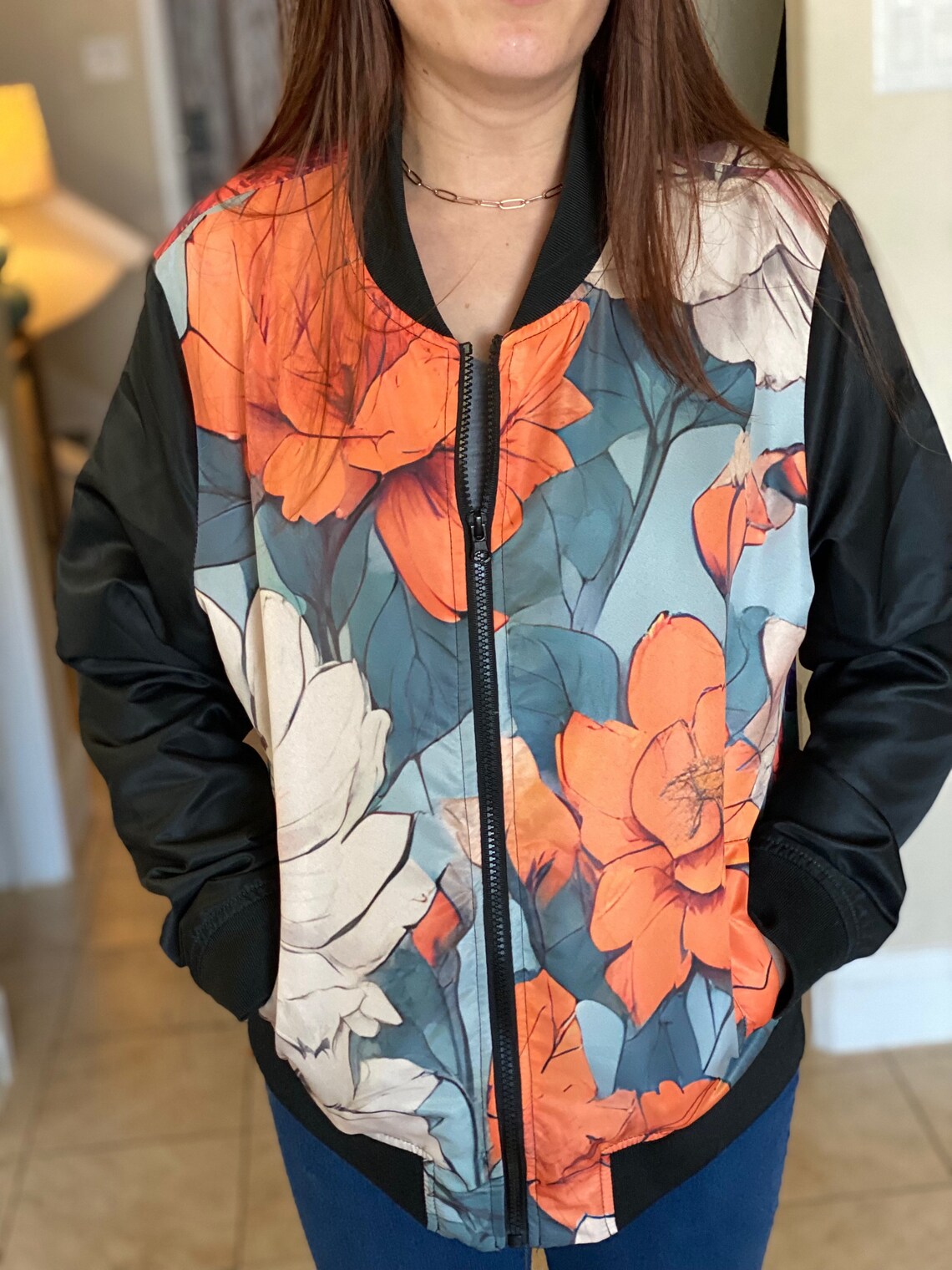 Vintage Floral Bomber Jacket: Women's Spring Fashion Outerwear - Etsy